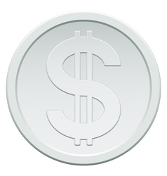 Silver coin Royalty Free Vector Image - VectorStock