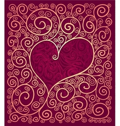 Heart of yarn Royalty Free Vector Image - VectorStock