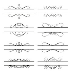 Page dividers set decorative elements Royalty Free Vector
