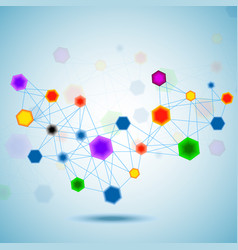 Hexagonal molecule structure of dna Royalty Free Vector