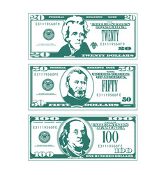 Dollar bills Royalty Free Vector Image - VectorStock