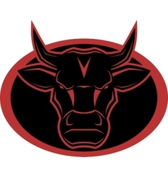 Ferocious bull attacks Royalty Free Vector Image