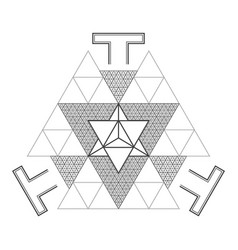 Sacred geometry triangle based symbol and elements