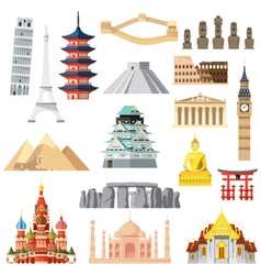 Austria tourism travel landmarks and famous Vector Image