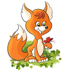 Talking fox Royalty Free Vector Image - VectorStock