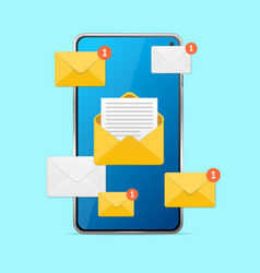 Sending message process concept Royalty Free Vector Image