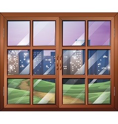 A house window Royalty Free Vector Image - VectorStock