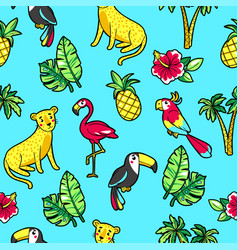 Tropical fruits cartoon Royalty Free Vector Image