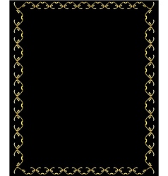 Gold openwork frame Royalty Free Vector Image - VectorStock