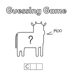 Cartoon cow counting game for kids Royalty Free Vector Image