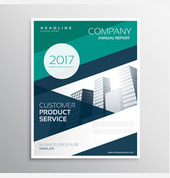 Business brochure leaflet cover page design for Vector Image