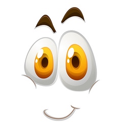 Four animated kids sitting looking up with happy Vector Image