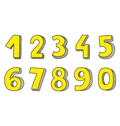 Flat number 2 isolated on white background Vector Image