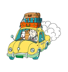 A running car Royalty Free Vector Image - VectorStock