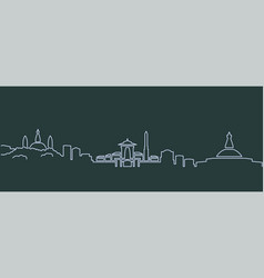 Kathmandu nepal city skyline silhouette Royalty Free Vector