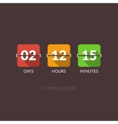 Countdown clock flip counter digital timer Vector Image