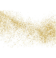 Realistic gold glitter particles effect Royalty Free Vector