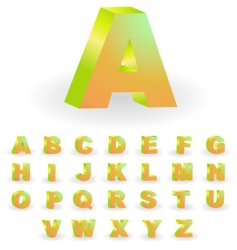 3d alphabet Royalty Free Vector Image - VectorStock