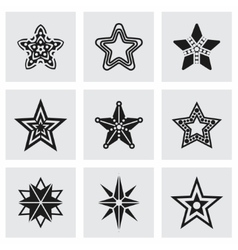 Linear stars set Royalty Free Vector Image - VectorStock