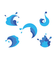 Water element symbols Royalty Free Vector Image