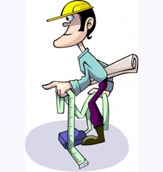 Cartoon man taken hostage tied with rope Vector Image