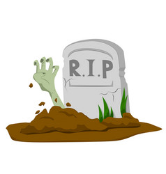 Cartoon a purple zombie hand Royalty Free Vector Image