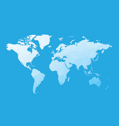 World map with countries on blue background Vector Image