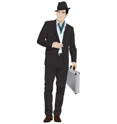 Business man isolated on white Royalty Free Vector Image