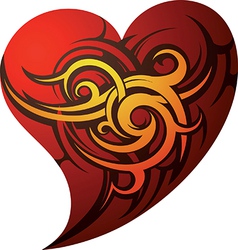 Tribal art heart Royalty Free Vector Image - VectorStock
