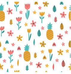Seamless pattern with hand drawn fruit summer Vector Image