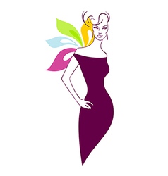 Beautiful woman Royalty Free Vector Image - VectorStock
