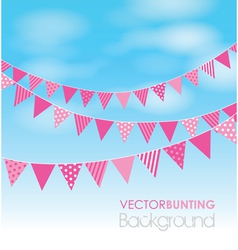 Pink bunting vector by jameschipper - Image #1278176 - VectorStock