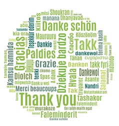 Thank you card vector by Galitt - Image #609862 - VectorStock