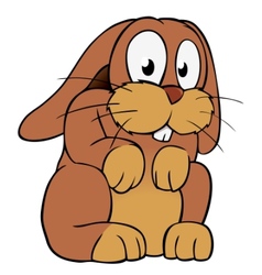 Cartoon sitting miniature rabbit comic animal Vector Image
