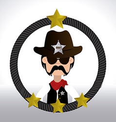 Cartoon sheriff Royalty Free Vector Image - VectorStock