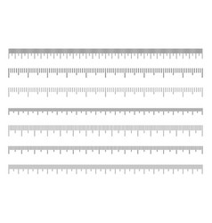 Parts of ruler scale inch divided into fractions Vector Image