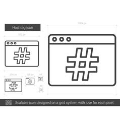 Hashtag hand drawn outline doodle icon Royalty Free Vector