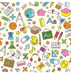 School colorful seamless pattern Royalty Free Vector Image