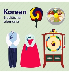 Korea background design korean traditional Vector Image
