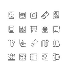 Cartoon personal computer components Royalty Free Vector
