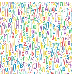 Colorful alphabet letters horizontal border Vector Image