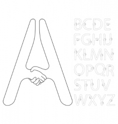 Handwriting alphabet Royalty Free Vector Image