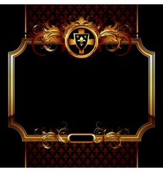 Ornate heraldic shield Royalty Free Vector Image