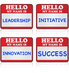 Set stickers for design empty template name tags Vector Image