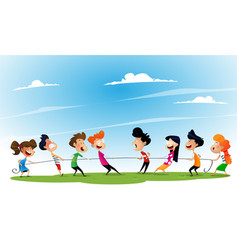 Pulling rope Royalty Free Vector Image - VectorStock