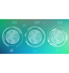 World map with elements of infographics Royalty Free Vector