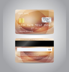 Credit card front and back side Royalty Free Vector Image