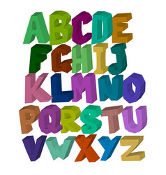 Alphabet from stacks of multi colored books Vector Image