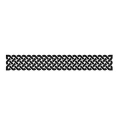 Celtic weaving interlaced black border Royalty Free Vector