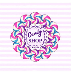 Cartoon candy shop a small cute market Royalty Free Vector